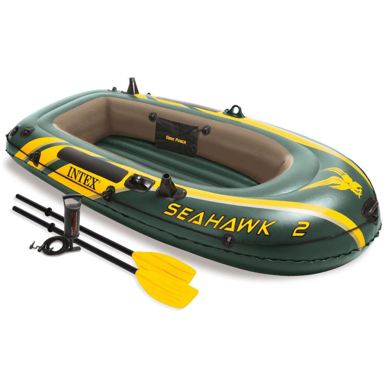 Intex 68347 Schlauchboot Set Seahawk 2 Ruderboot Angelboot +Paddel ...